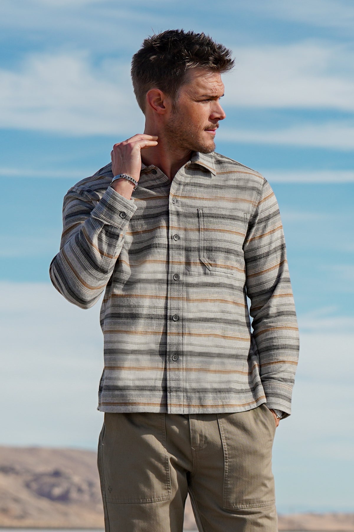 FRANCIS - BRUSHED HERRINGBONE STRIPE – Jeremiah